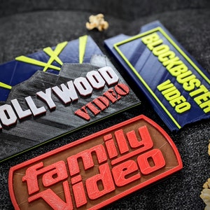 Movie Store Fan 3 Sign Set Shelf Display Collection Room Sign ...