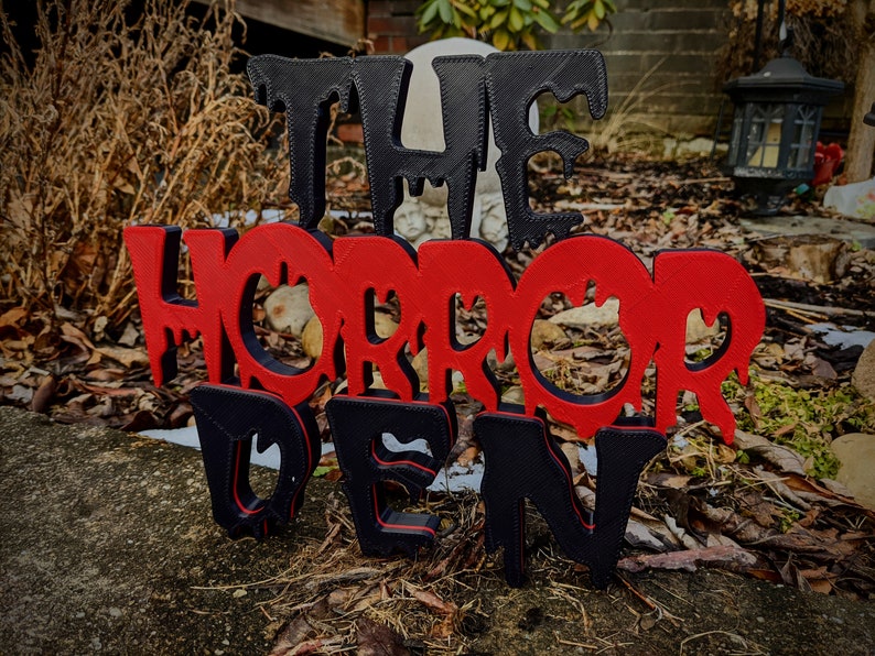 The Horror Den Wall Sign Door Sign Shelf Art Movie Room - Etsy