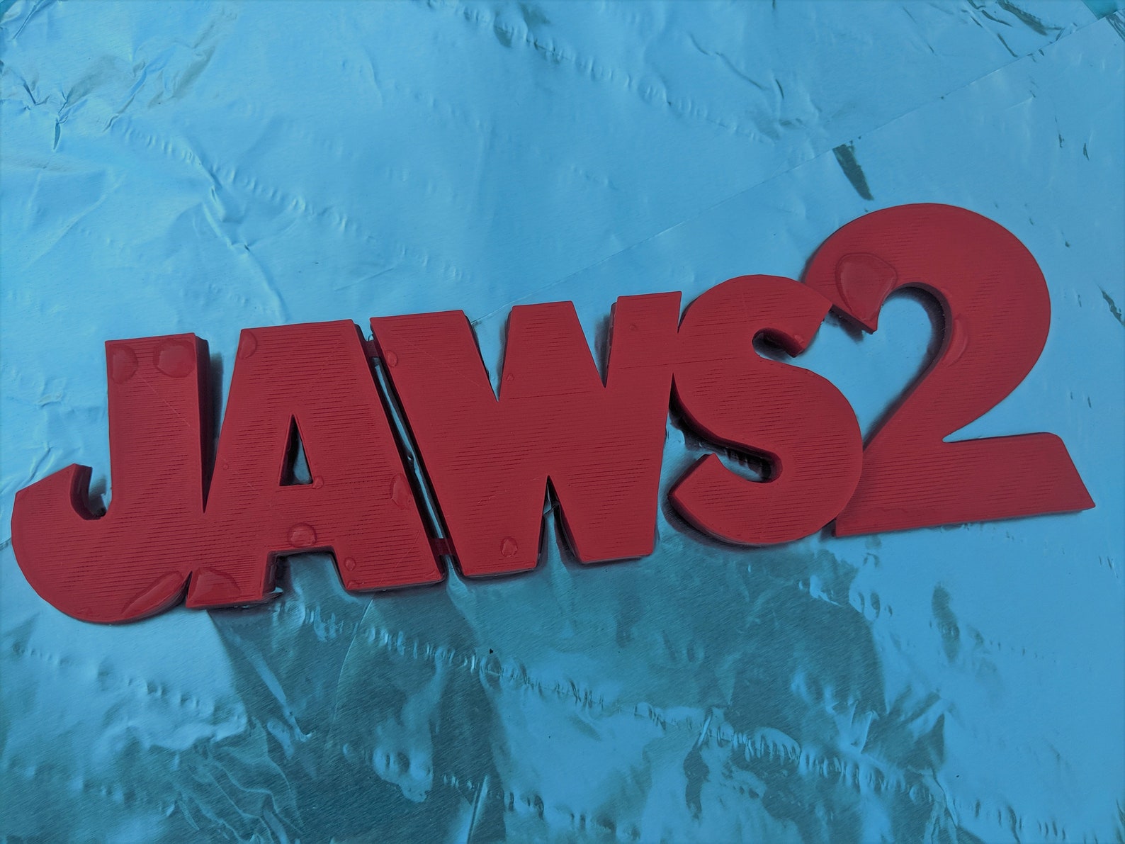 JAWS 2 Movie Shelf Display Cult Film Logo Sign Glow and Color - Etsy