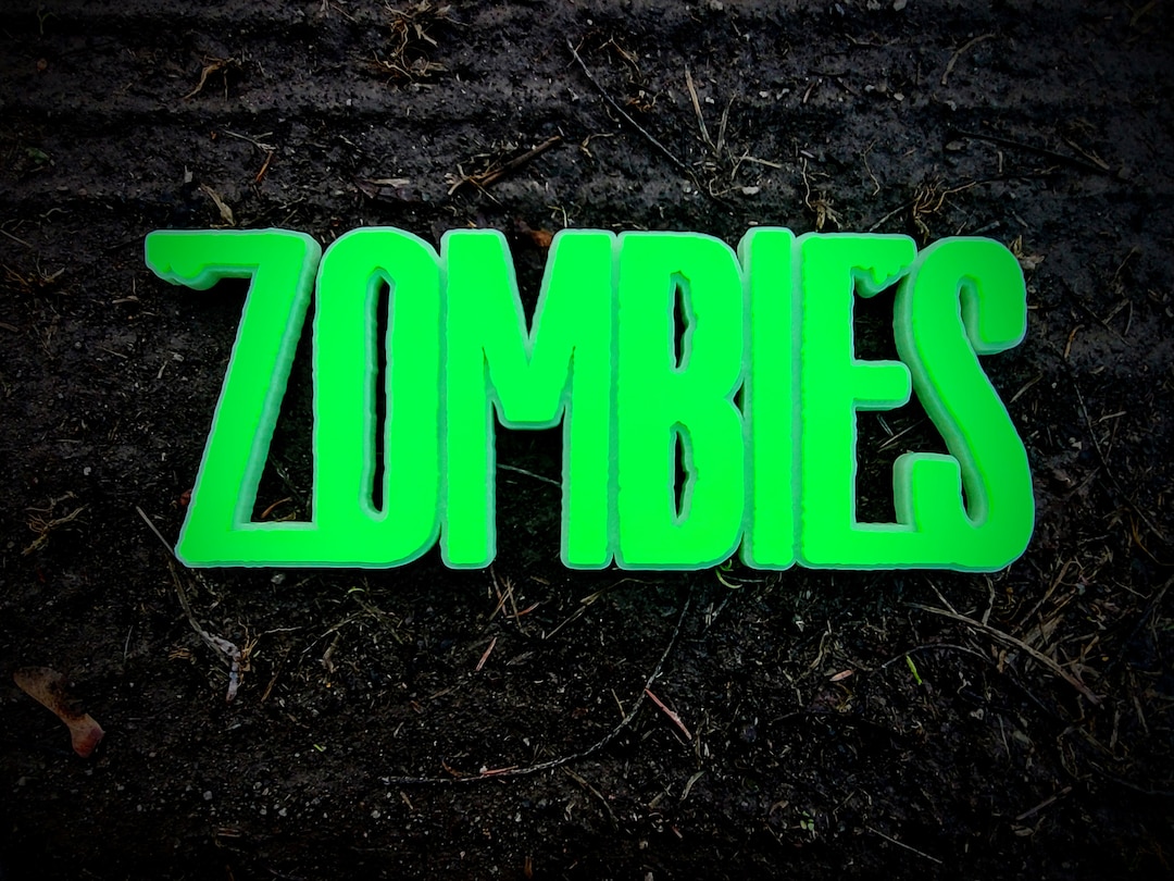 Zombies Wall Shelf Display Sign - Un-dead Horror Themed Living Undead ...