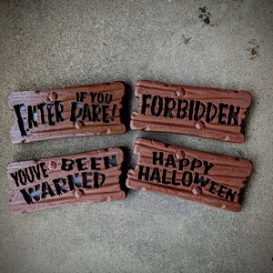 Large Eerie Spooky LED Lightup Signs - LED Enclosure - Stylized Spooky ...