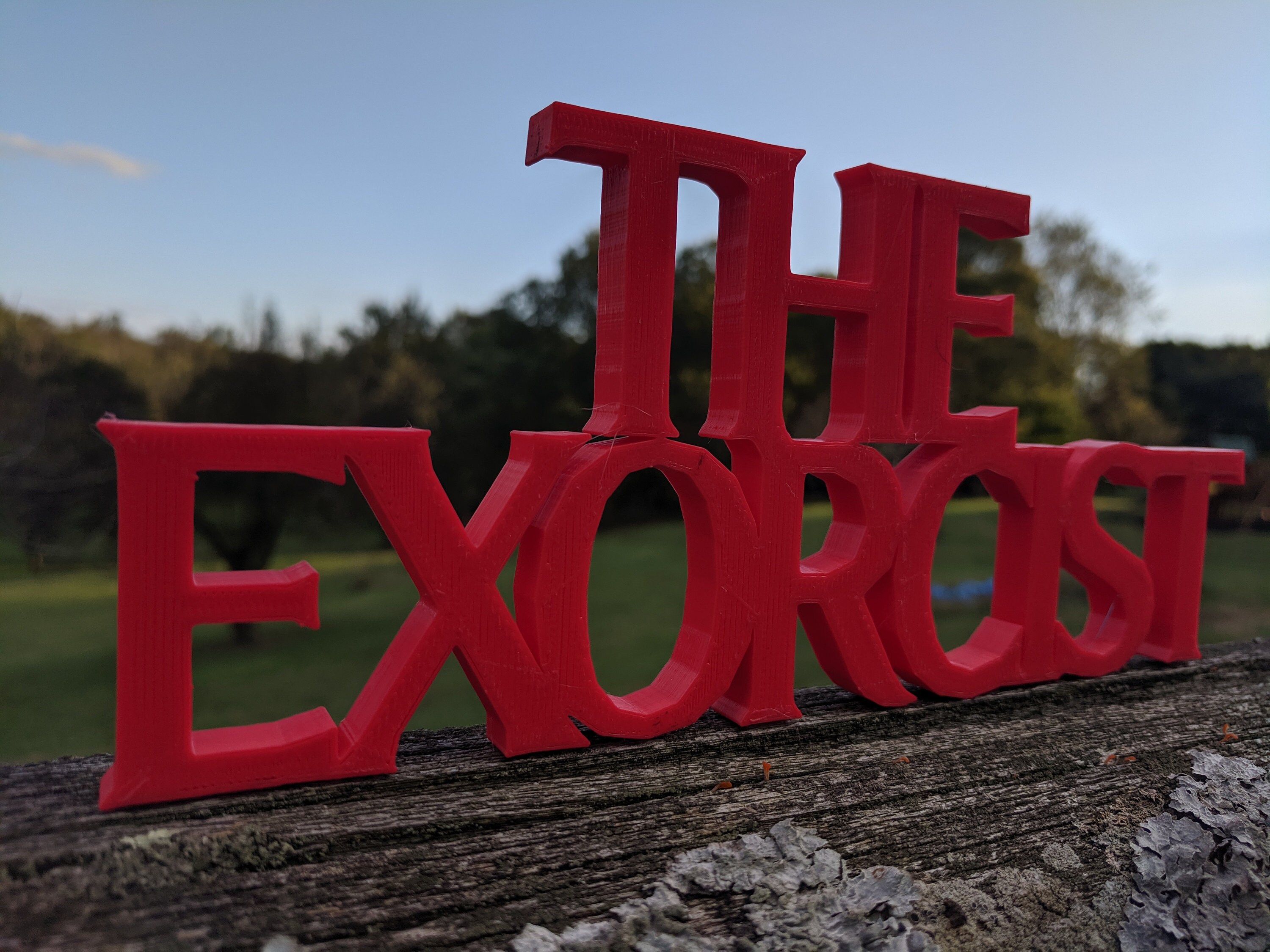 The Exorcist Movie Shelf Display Scary Horror Film Logo Sign | Etsy