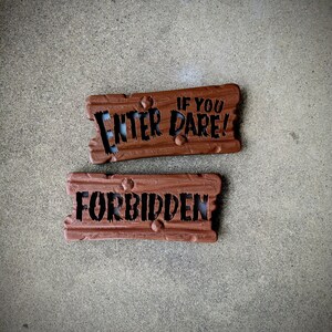 Large Eerie Spooky LED Lightup Signs - LED Enclosure - Stylized Spooky ...