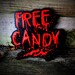 Free Candy Blood Splat Sign – Horror Halloween Wall Decor, Creepy ...