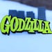 Godzilla Movie Shelf Display Theatre Room Sign Bookshelf - Etsy