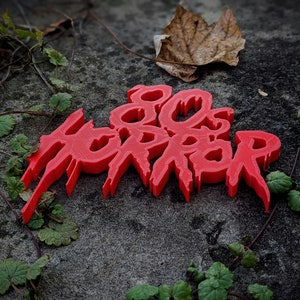 1980's 80's Horror Shelf Art, Movie Display Sign for Horror Film ...
