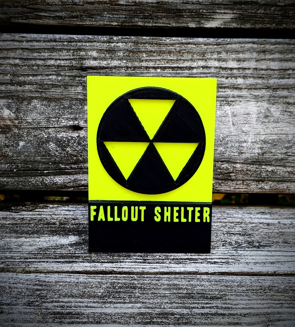 Fallout Shelter Desk Art Cubicle Art Nuclear Fallout Sign - Etsy