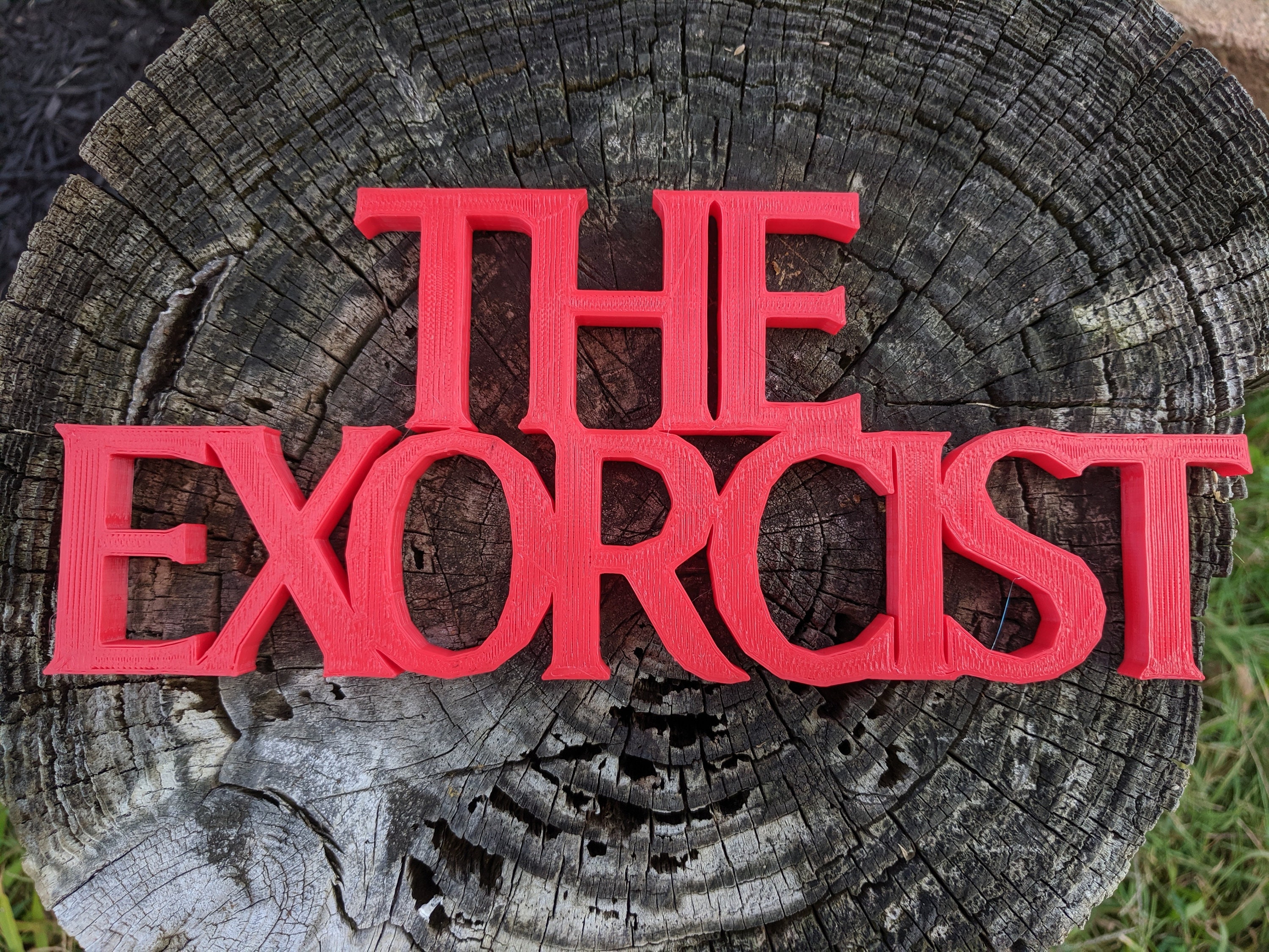 The Exorcist Movie Shelf Display Scary Horror Film Logo Sign | Etsy