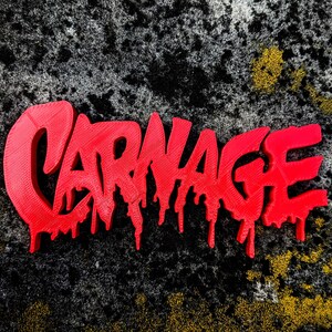 Carnage Logo Replica Shelf Art, Movie Display Complement to Comic ...
