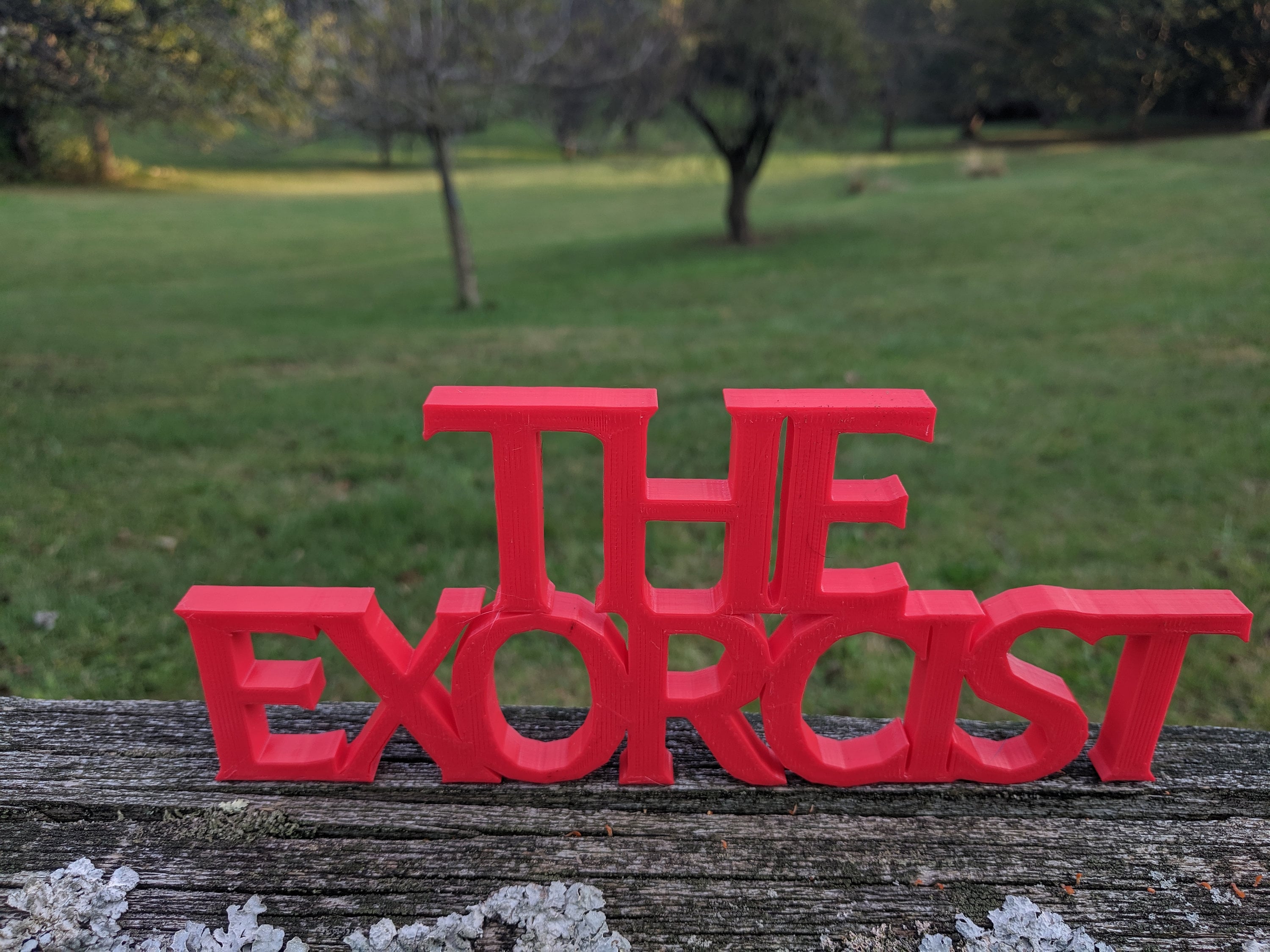 The Exorcist Movie Shelf Display Scary Horror Film Logo Sign | Etsy