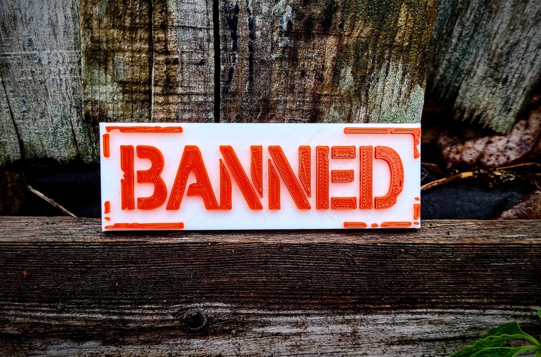 Banned Genre Sign for Book or Movie Shelf - Diorama Sign - Movie Room ...