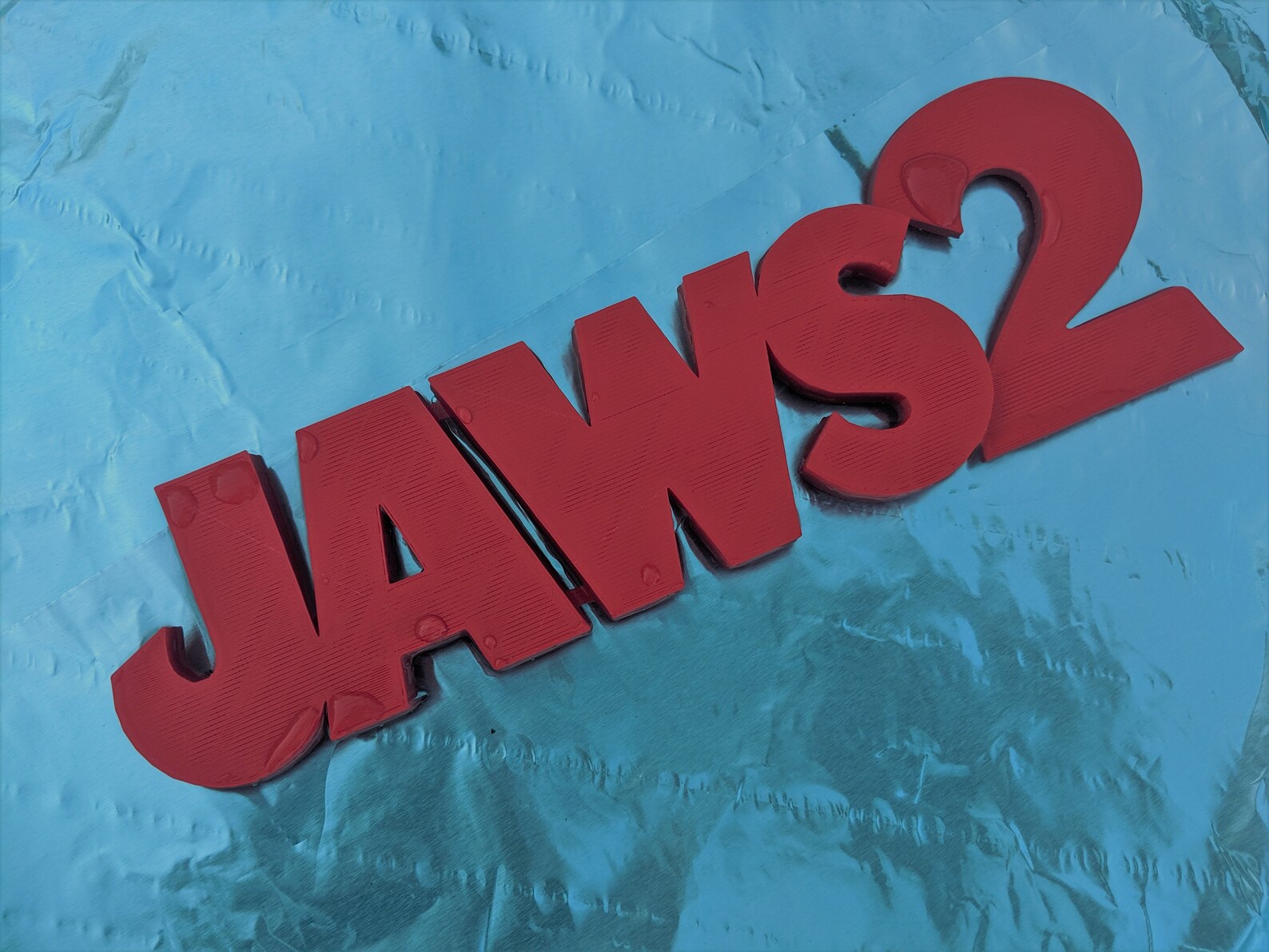 JAWS 2 Movie Shelf Display Cult Film Logo Sign Glow and Color - Etsy