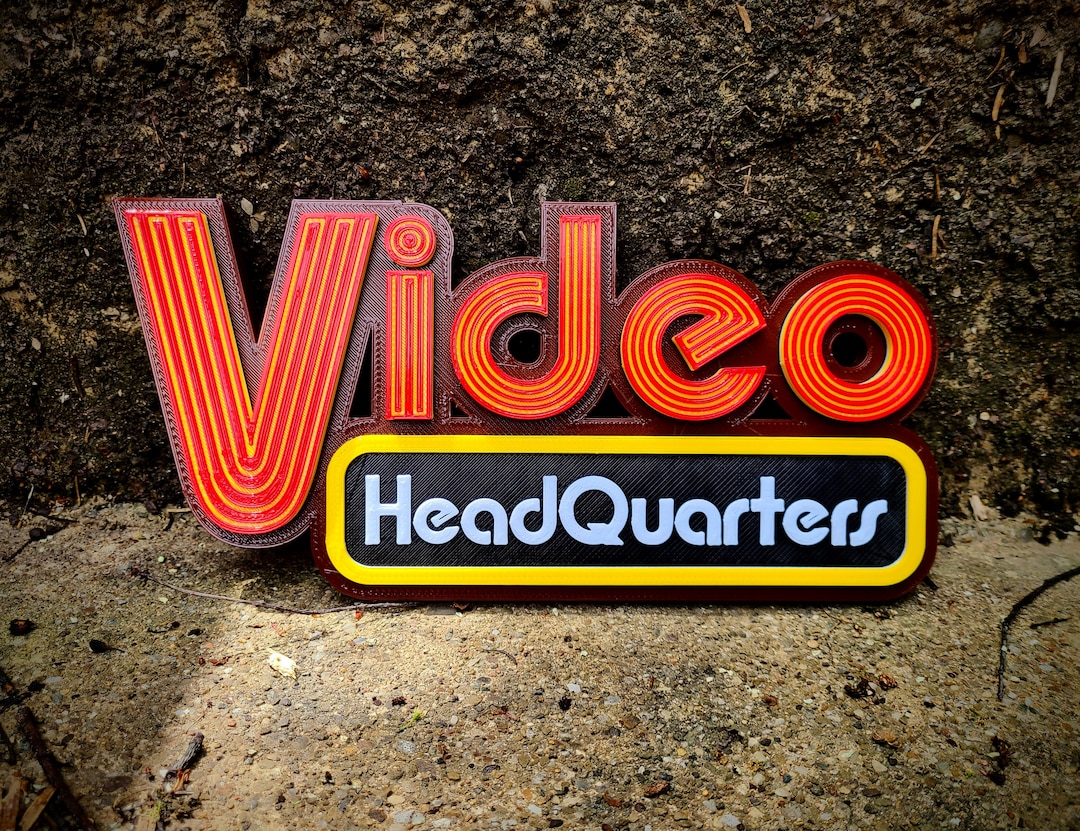 Video Headquarters Sign - Vintage Inspired Movie Room Decor, Retro Home ...