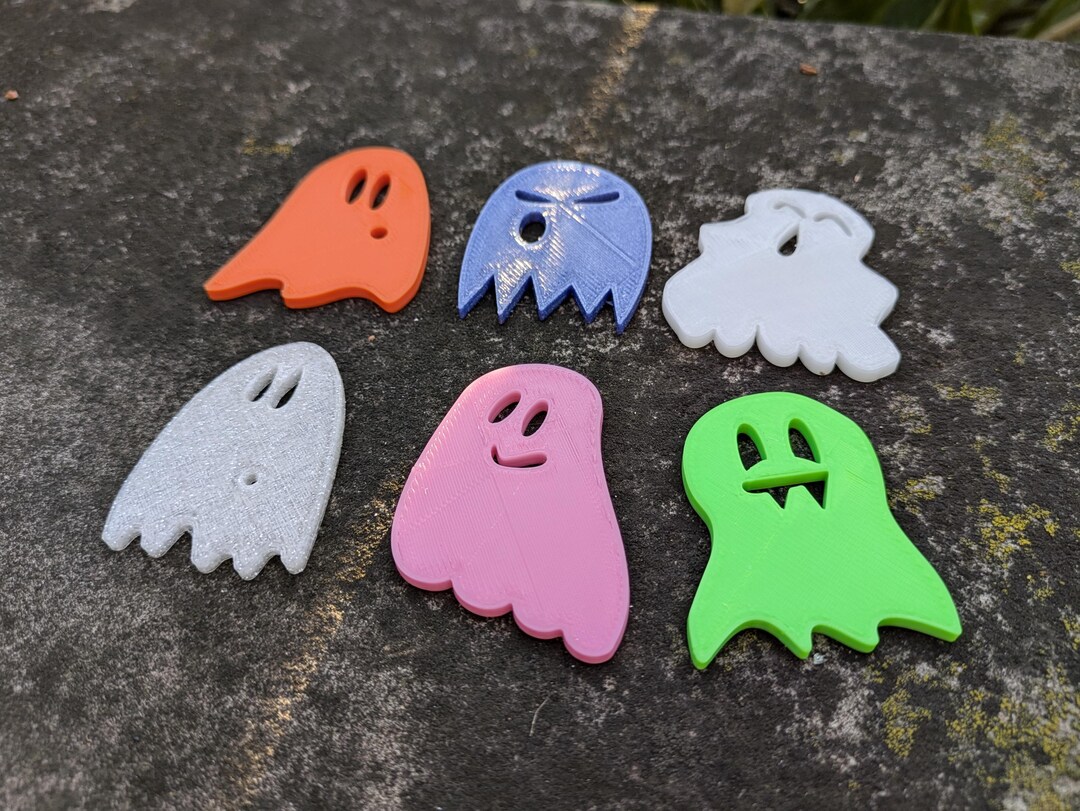 Spooky Mini Ghost Set - Cute and Colorful Halloween Ghosts - 6 Ghost ...