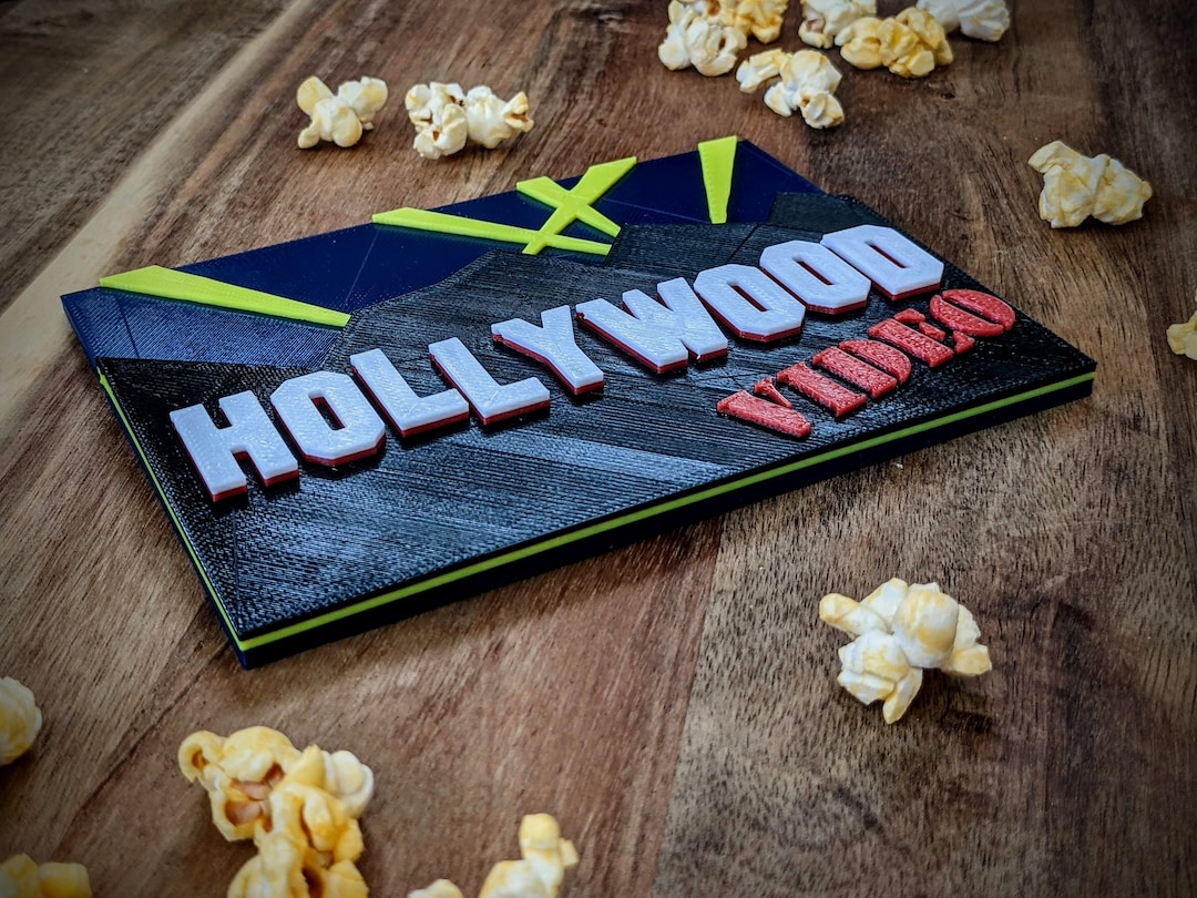 Hollywood Video Movie Store Fan Shelf Display Collection Room Sign ...