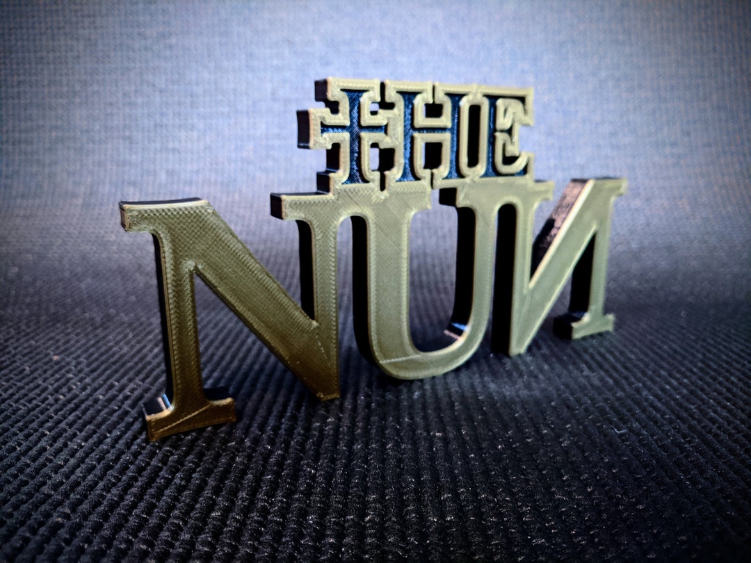 The Nun Logo Shelf Wall Art Display Desk Art Horror Film Logo Sign ...