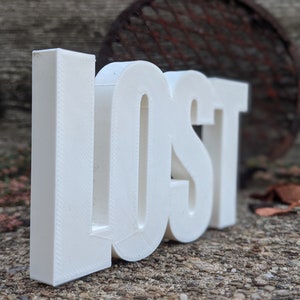 Lost TV Show Logo Shelf Display Desk Art Cult Film Logo Sign Lost Fans ...