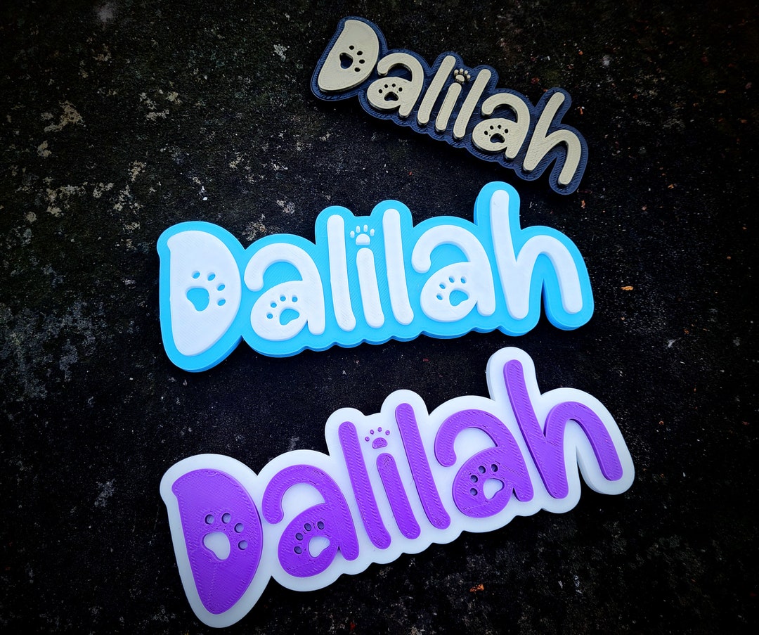 Personalized Paw Print Pet Name Plate – Custom Dog/cat Sign - Etsy