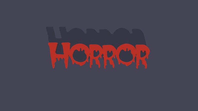 Horror Movie Genre Single Sign Movie Display for Film - Etsy
