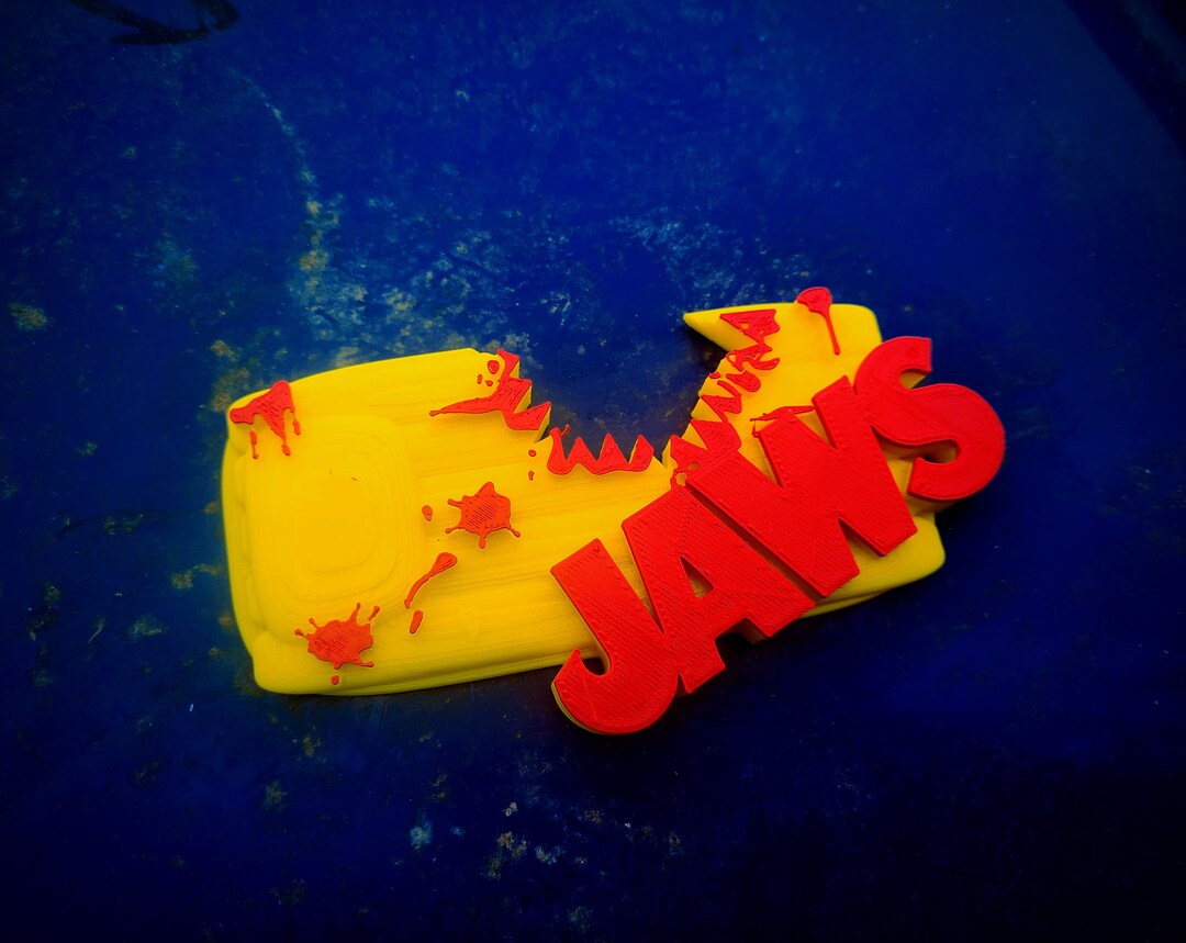 JAWS Movie Themed Life Raft With Bite Bruce Bites JAWS Raft Logo Movie ...