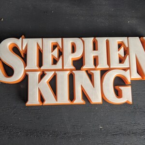Stephen King Book Shelf Art Display Movie Room Sign - Author Bookshelf ...
