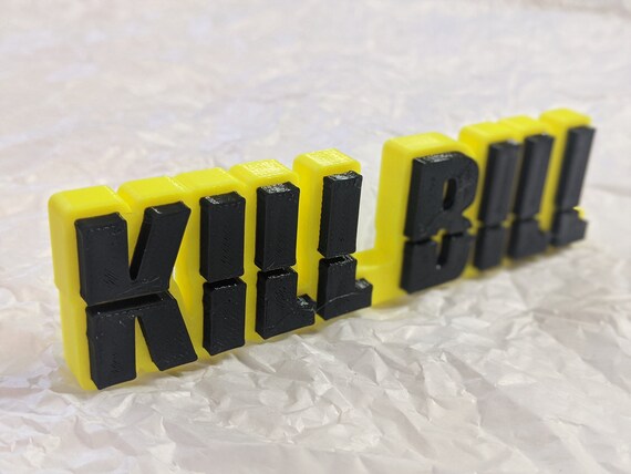 Kill Bill Vol 1 Vol 2 Shelf Art Wall Art Movie Logo Display | Etsy