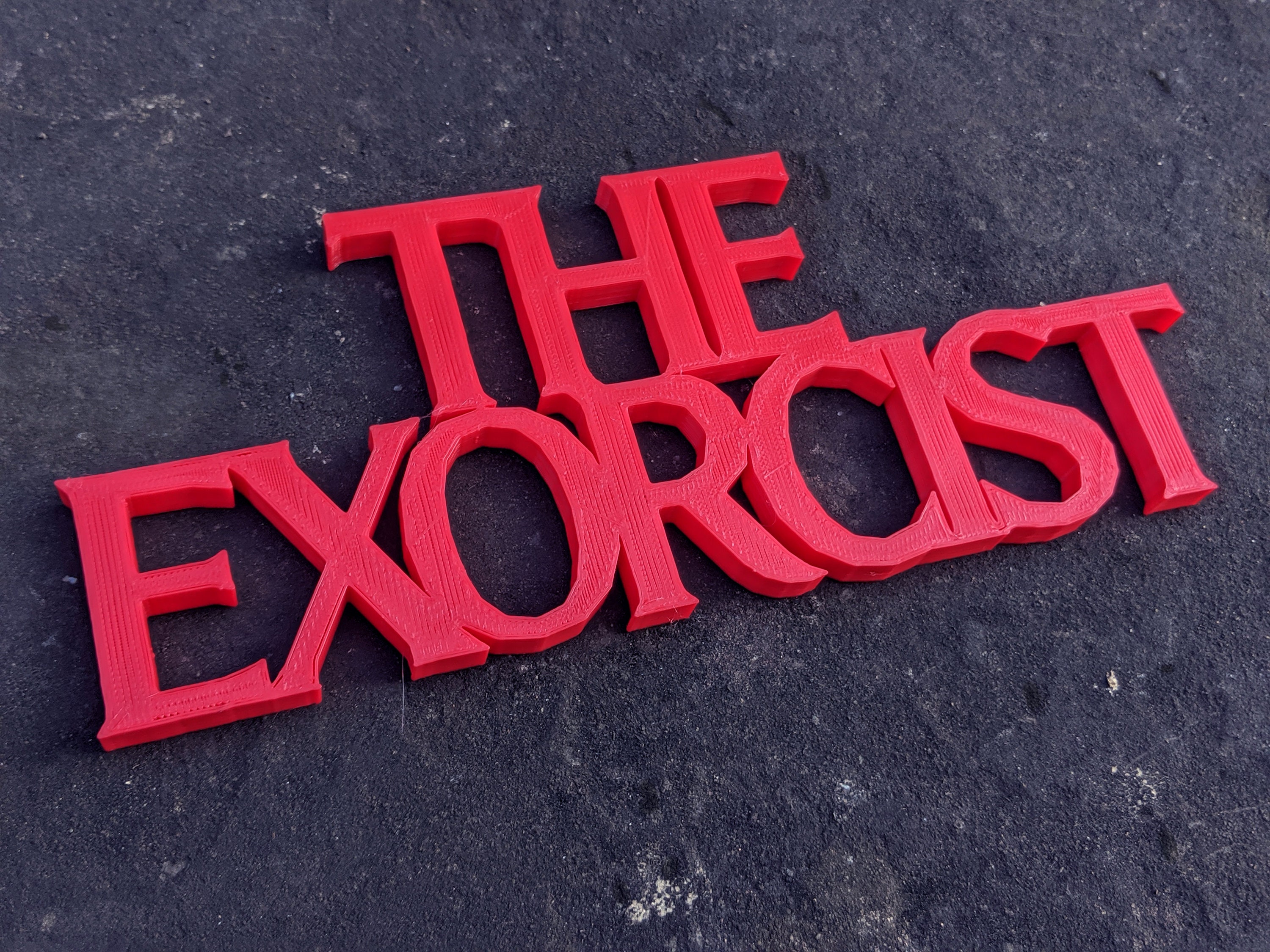 The Exorcist Movie Shelf Display Scary Horror Film Logo Sign | Etsy
