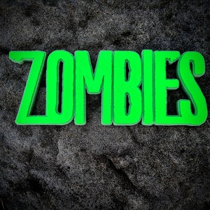 Zombies Wall Shelf Display Sign - Un-dead Horror Themed Living Undead ...