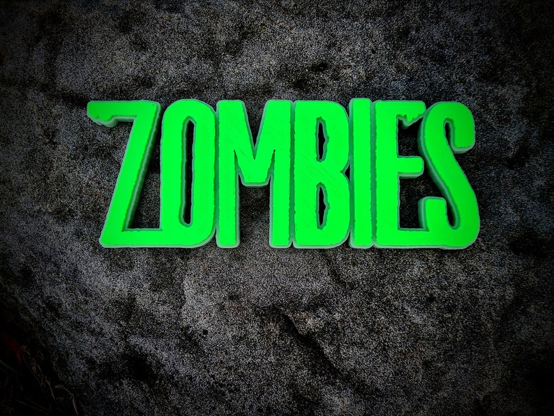 Zombies Wall Shelf Display Sign - Un-dead Horror Themed Living Undead ...