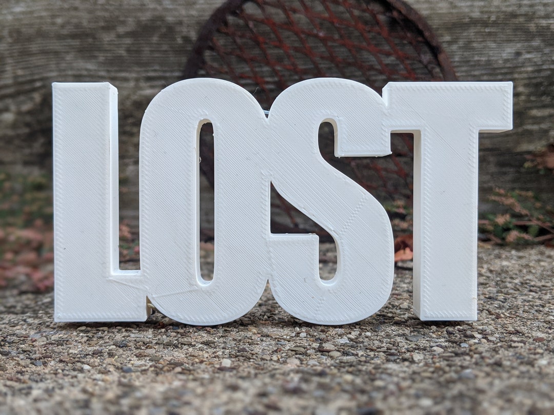 Lost TV Show Logo Shelf Display Desk Art Cult Film Logo Sign Lost Fans ...