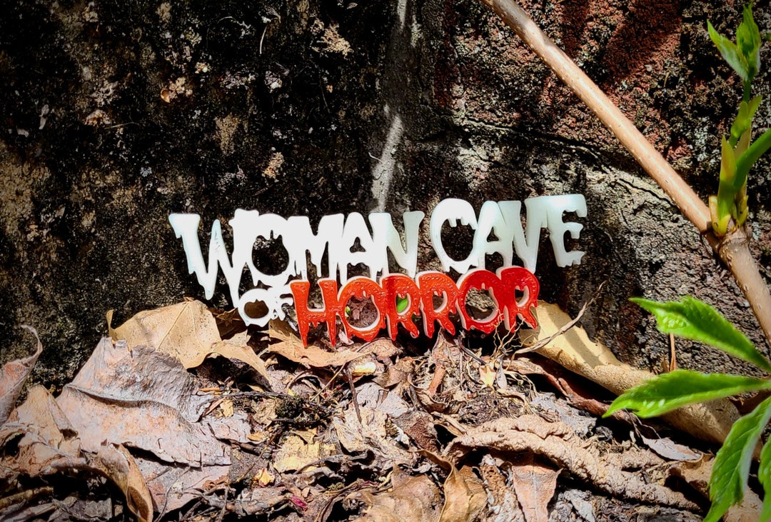 Woman Cave of Horror Sign Shelf Art, Woman's Den Room Signage Diorama ...