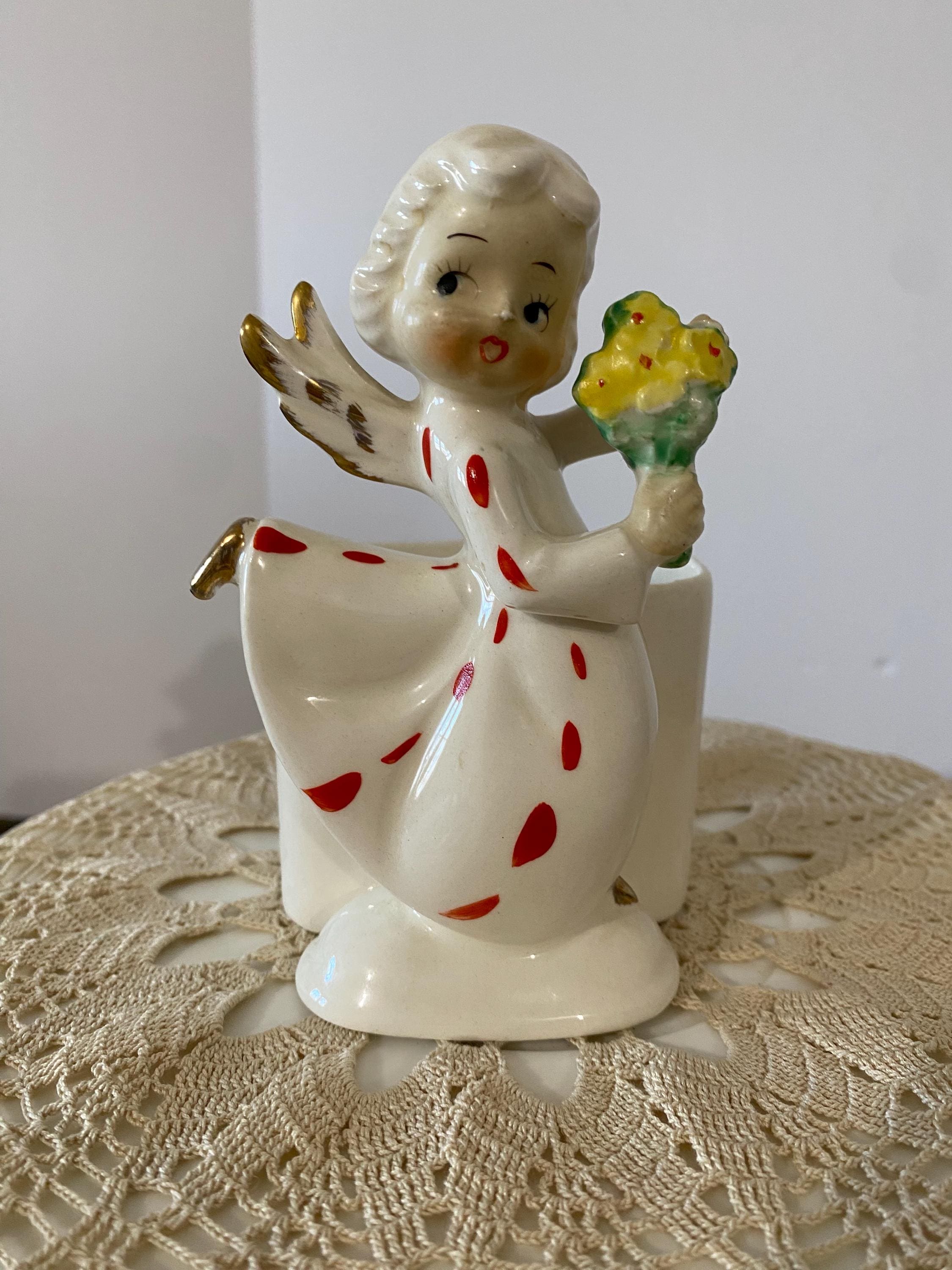Vintage Kitschy Angel Girl Planter. Shafford Japan - Etsy