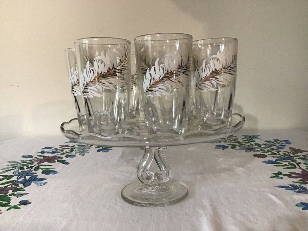 MCM Feather Plume Gold and White Tumblers - Etsy