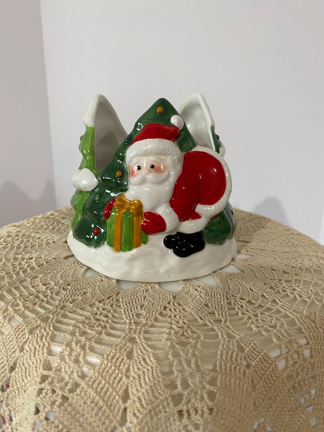 Vintage Lenox Rudolph the Red Nose Reindeer, With Santa and a Christmas ...
