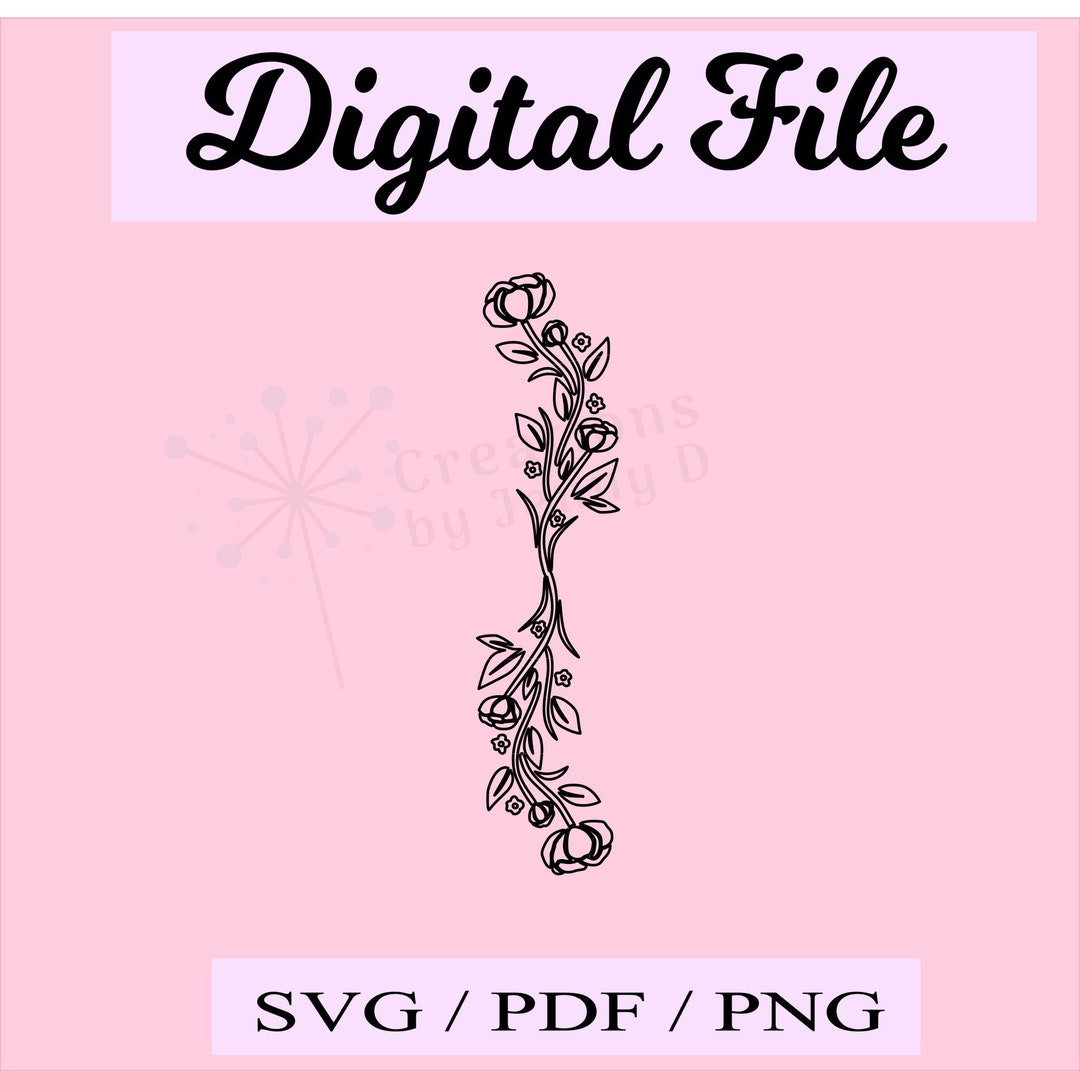 Floral Svg, Flower Engrave File, Floral Cut File, Laser File, Instant ...