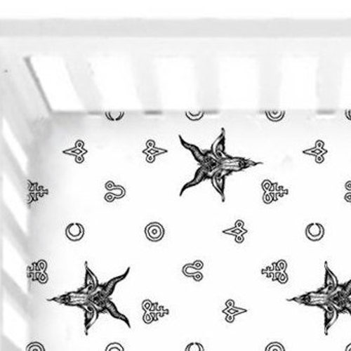 Baphomet Crib Sheets. Occult Baby Bedding. Satanic Symbols - Etsy