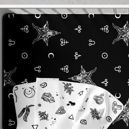 Baphomet Crib Sheets. Occult Baby Bedding. Satanic Symbols - Etsy