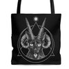 Satanic Wine Tote - Double Canvas 'drink Wine, Hail Satan' Devil on a ...