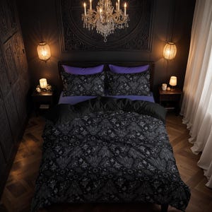 Witchy Cicada Bedding Set, Occult Moth 3-piece Duvet Cover ...