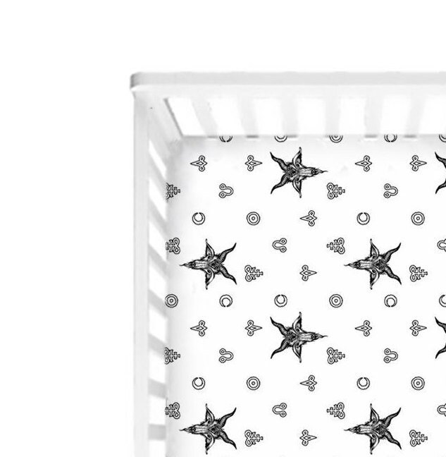 Baphomet Crib Sheets. Occult Baby Bedding. Satanic Symbols | Etsy