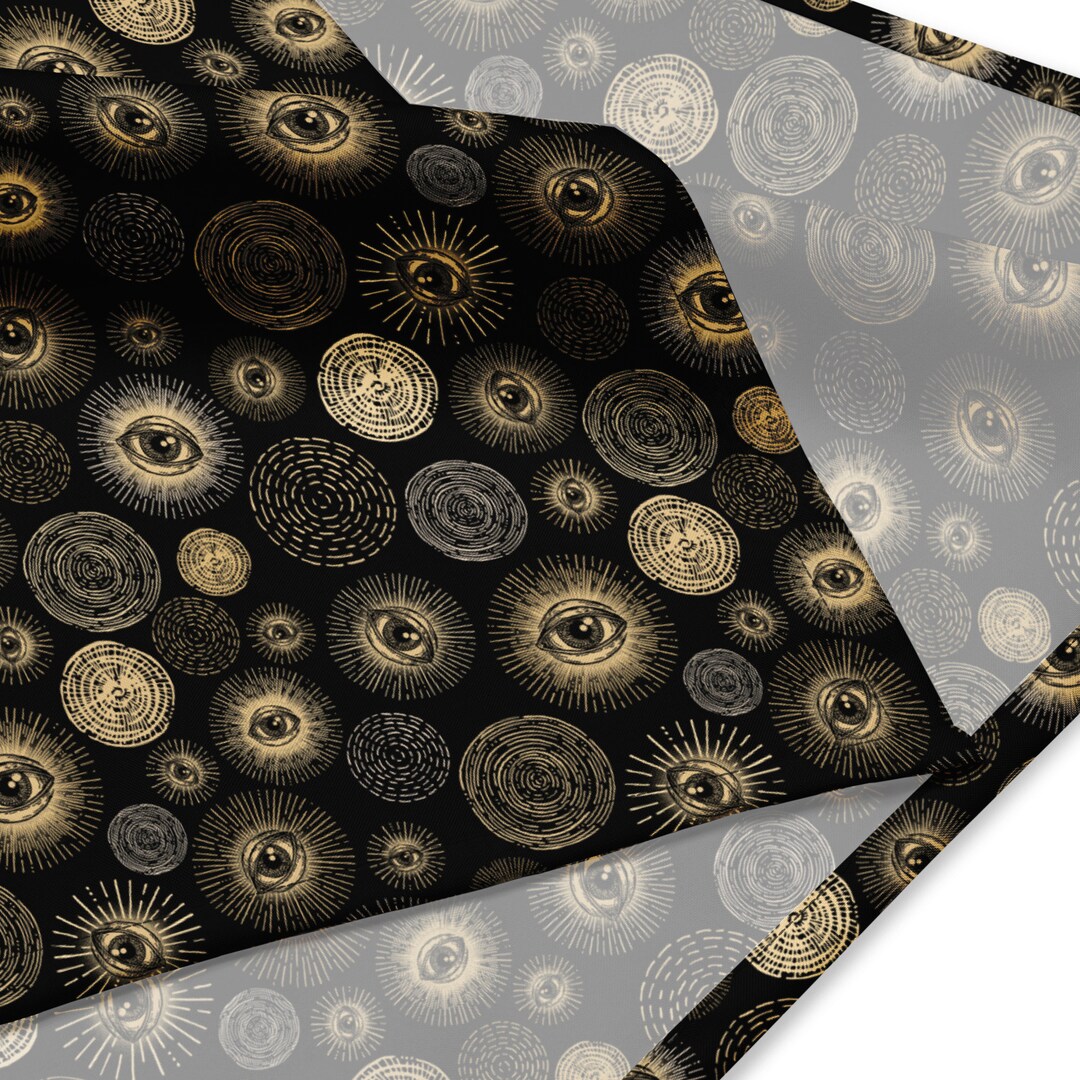 Occult Sun Bandana, Witchy Golden Eye Headscarf, Esoteric Tarot Wrap ...