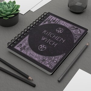 Kitchen Witch Notebook,witchy Home Chef Recipe Book,gothic Pagan Spiral ...