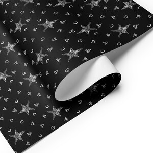 Gothic Floral Wrapping Paper Sheet Pack, Elegantly Spooky Tiki Skull ...