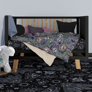 Cicada Crib Sheet, Esoteric Moth Baby Bedding, Witchy Goth Celestial ...