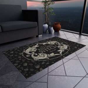 Witchy Kitchen Rug, Non-slip Gothic Witch Indoor or Outdoor Area Carpet ...