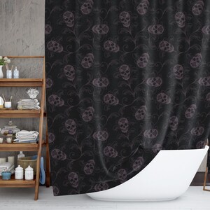 Dark Academia Shower Curtain Elegant Ornate Gothic Human - Etsy