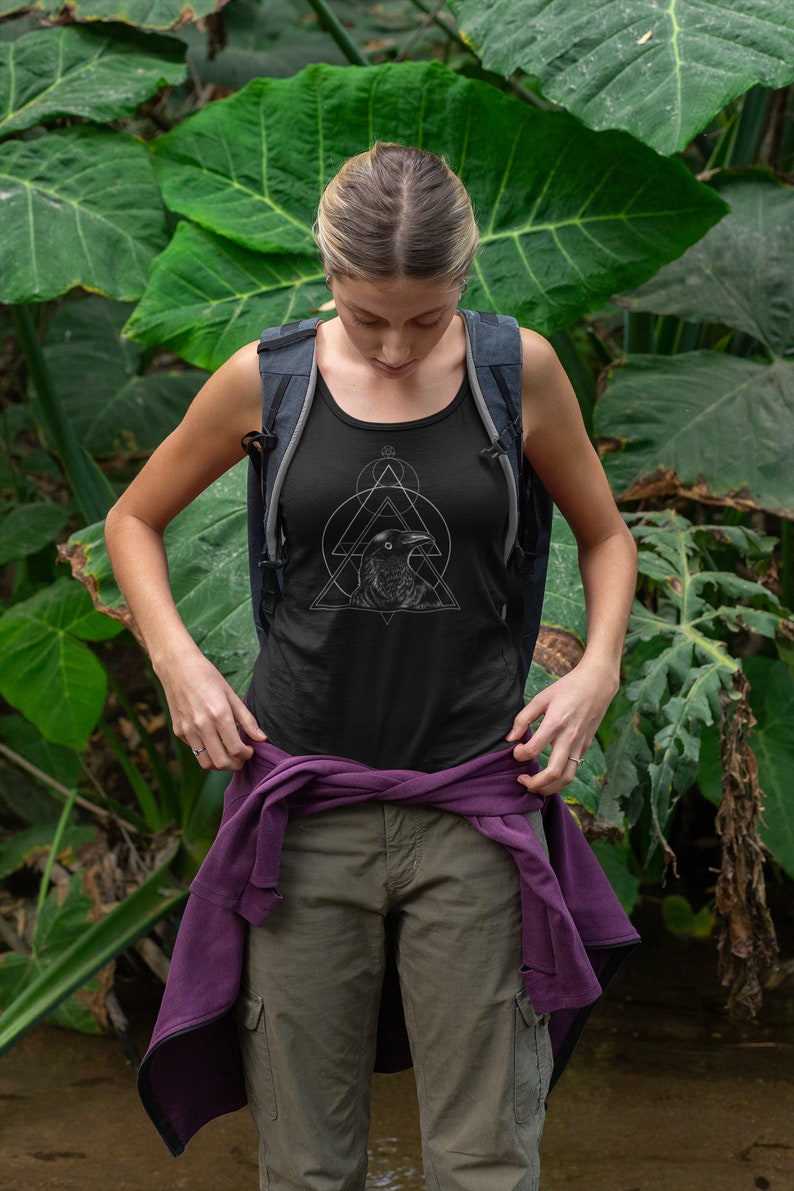 Occult Raven Tank Gothic Bird Racerback Satanic Crow - Etsy