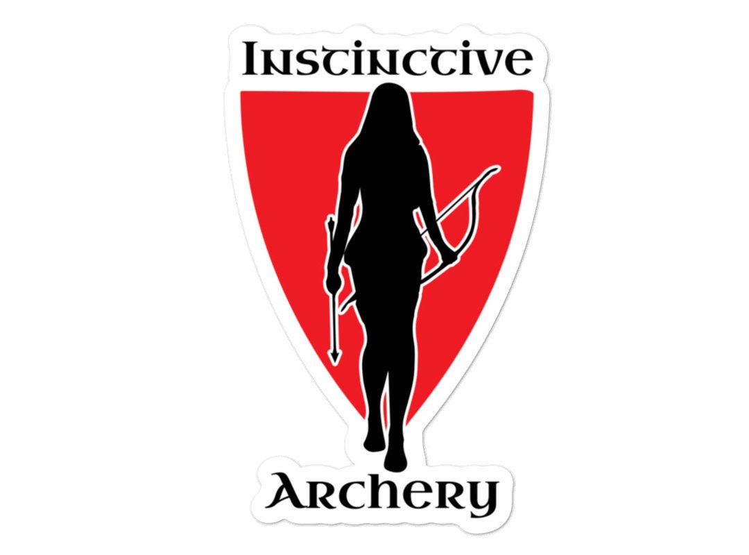 Archer Woman Sticker. Instinctive Archery Silhouette Decal Female Bow ...