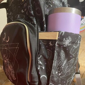 Witchy Cicada Diaper Bag Nappy Backpack W/ Occult Witchcraft Moth & Scarab Pattern. A Spooky ...