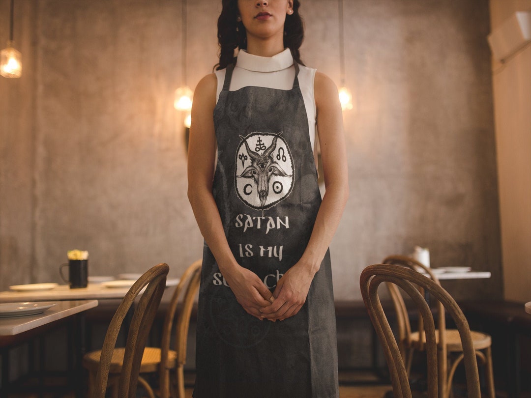 Satan Chef Apron. Satan is My Sous Chef. Funny Goth Black Metal Gift ...